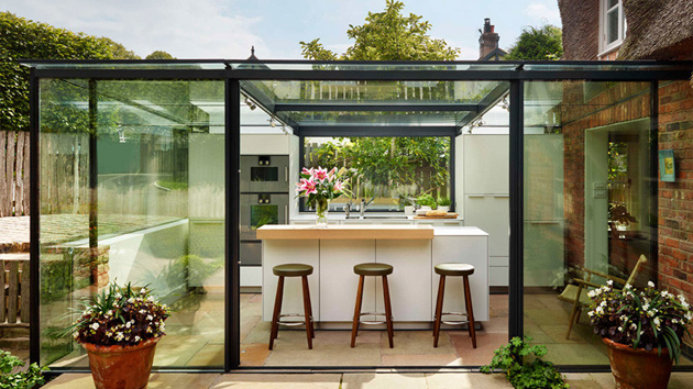 Glass Box Kitchen Extension for a Thatched Cottage in England | Home ...