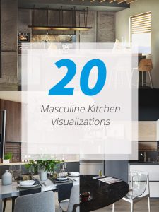 20 Masculine Kitchen Visualizations Featuring Sleek Manly Designs ...